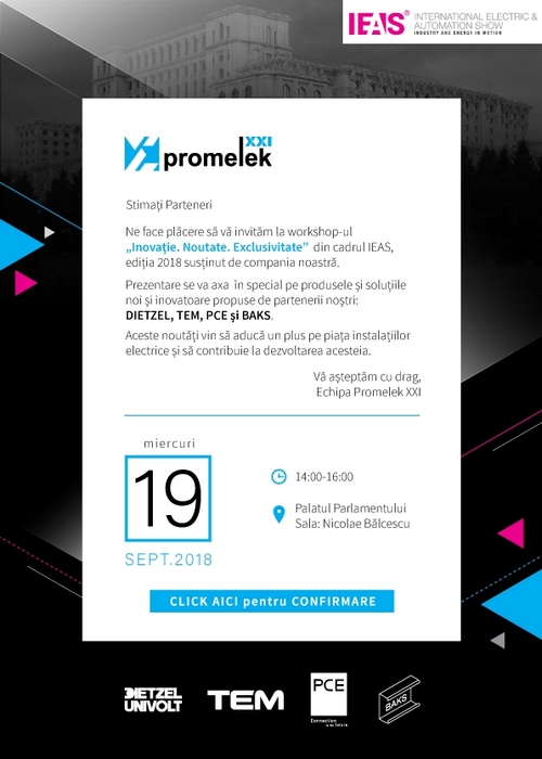 Promelek va prezenta workshop-ul "Inovatie. Noutate. Exclusivitate" la ...