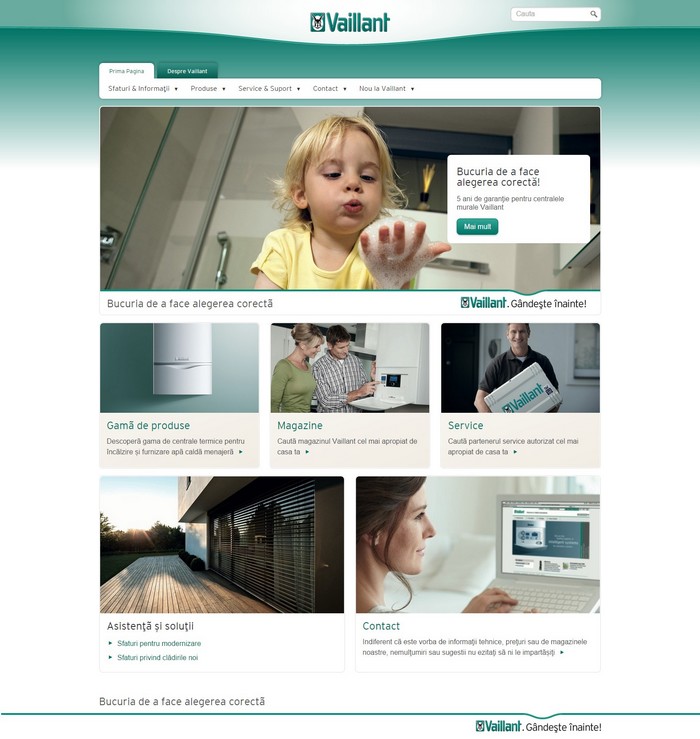 Noul website Vaillant