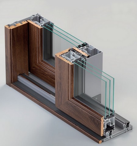 Profile ferestre si usi din aluminiu-lemn METRA AELLE-S 190 STH