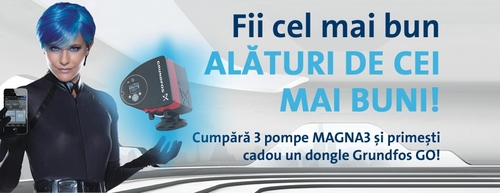 Cumpara 3 pompe MAGNA3 si primesti cadou un dongle Grundfos GO